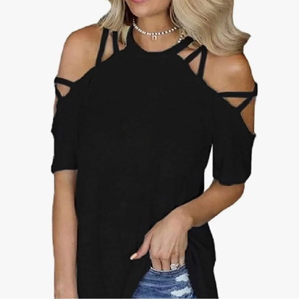 Fantastic Fawn | Tops | Fantastic Fawn Med Cold Shoulder E | Poshmark